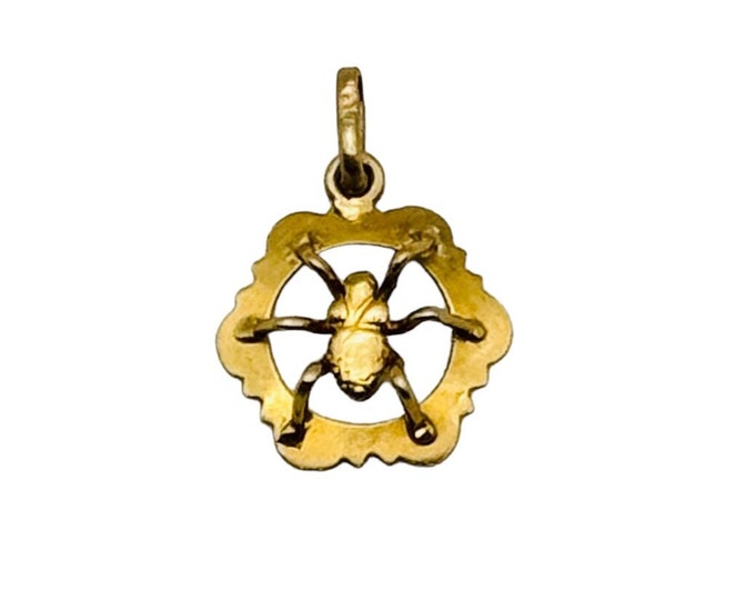 Vintage Awesome Solid 18k Yellow Gold Spider Charm Pendant - Etsy