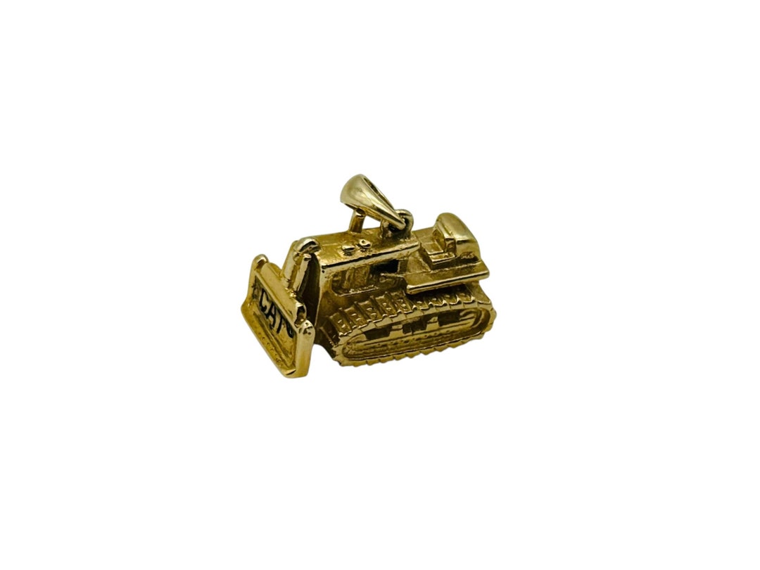 Awesome Solid 14k Yellow Gold Tractor Charm Pendant Free Shipping - Etsy