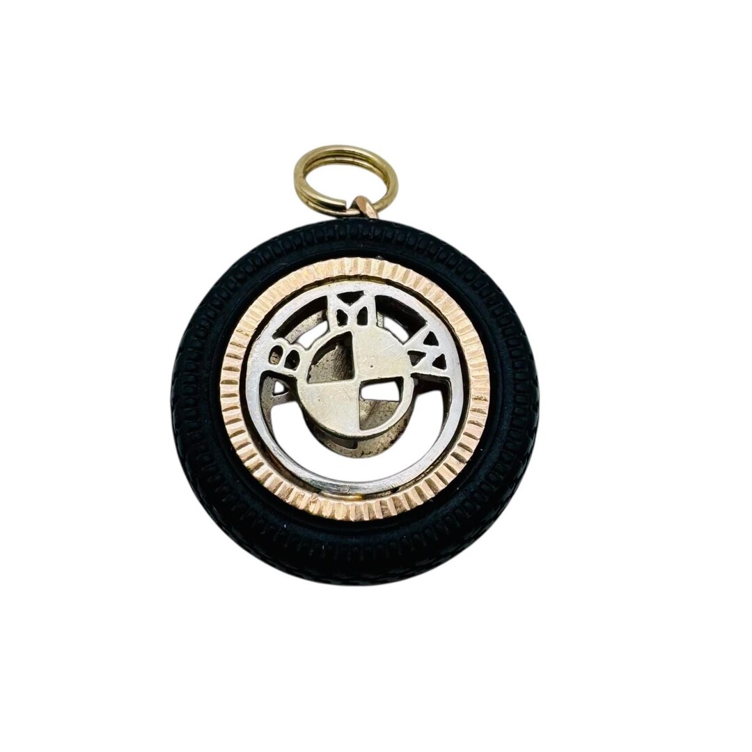 Awesome Solid 14k Yellow Gold BMW Tire Pendant! Free Shipping! - Etsy