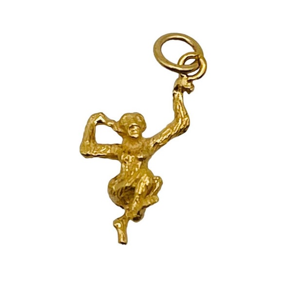 Gold Monkey Charm - Etsy