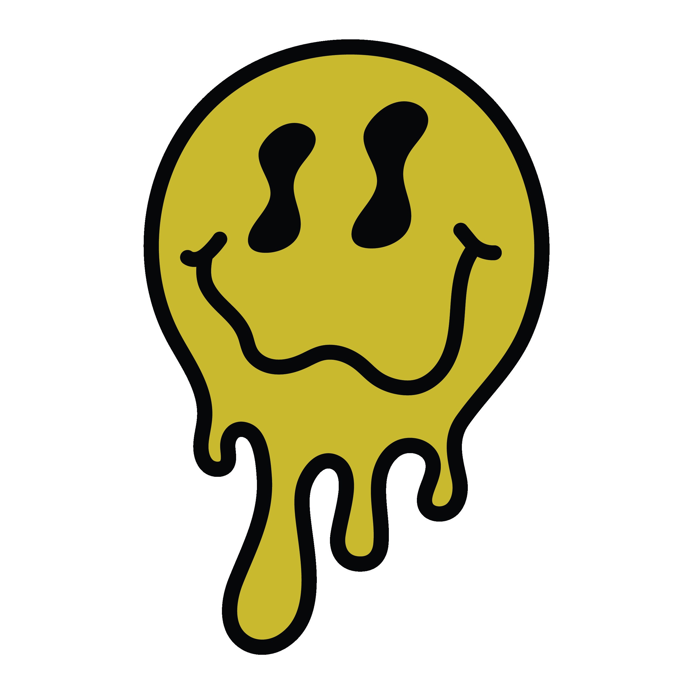 Drippy Smiley Face Wall Art Mirror Smile Home Decor Happy Wall Hanging ...