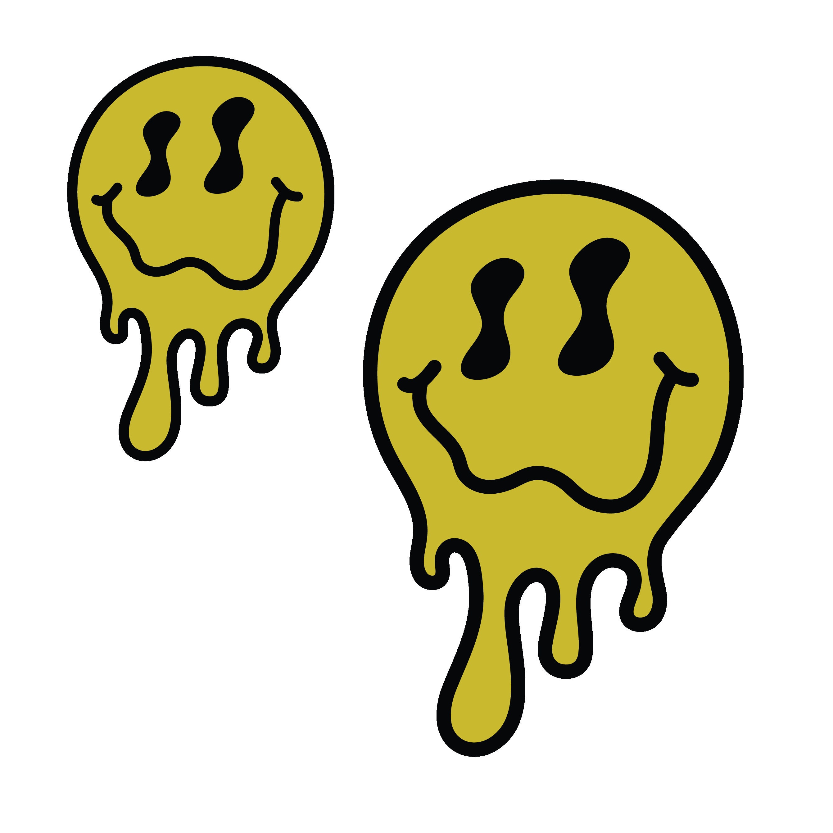 Drippy Smiley Face Wall Art Mirror Smile Home Decor Happy Wall Hanging ...