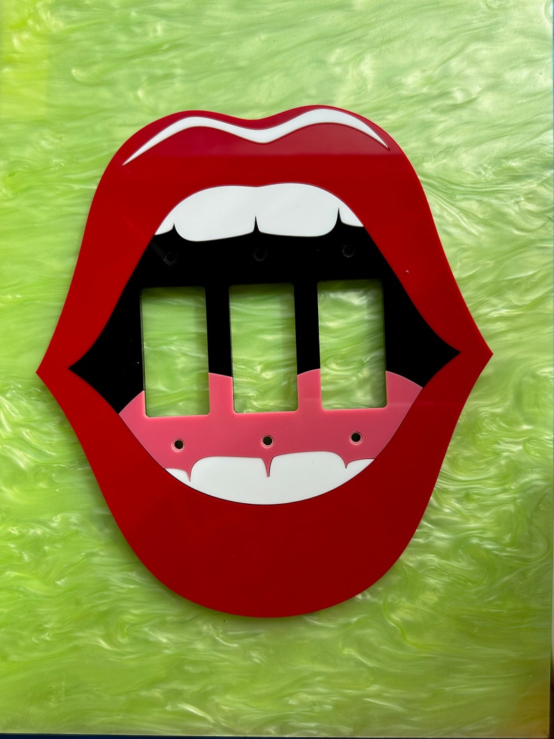 Retro Light Switch Cover Lip Art Switch Plate - Etsy