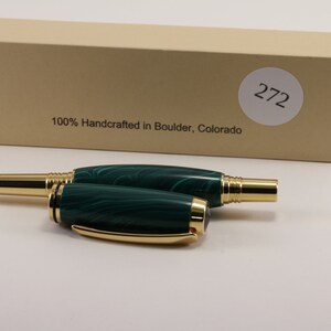 Green Gift Pen malachite Design Handcrafted - Etsy
