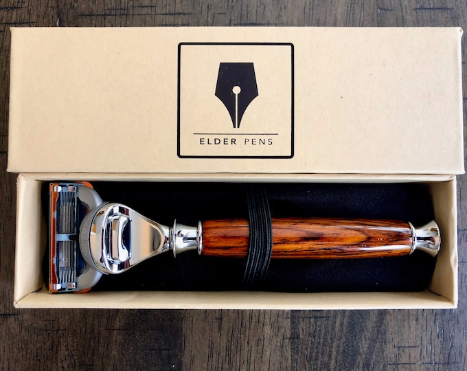 Gillette Fusion 5 Wood Razor | Wooden Razor for Fusion Blades ...