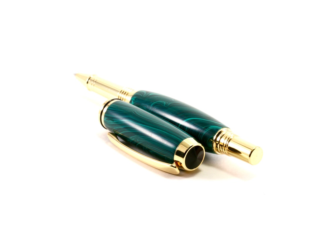 Green Gift Pen malachite Design Handcrafted - Etsy