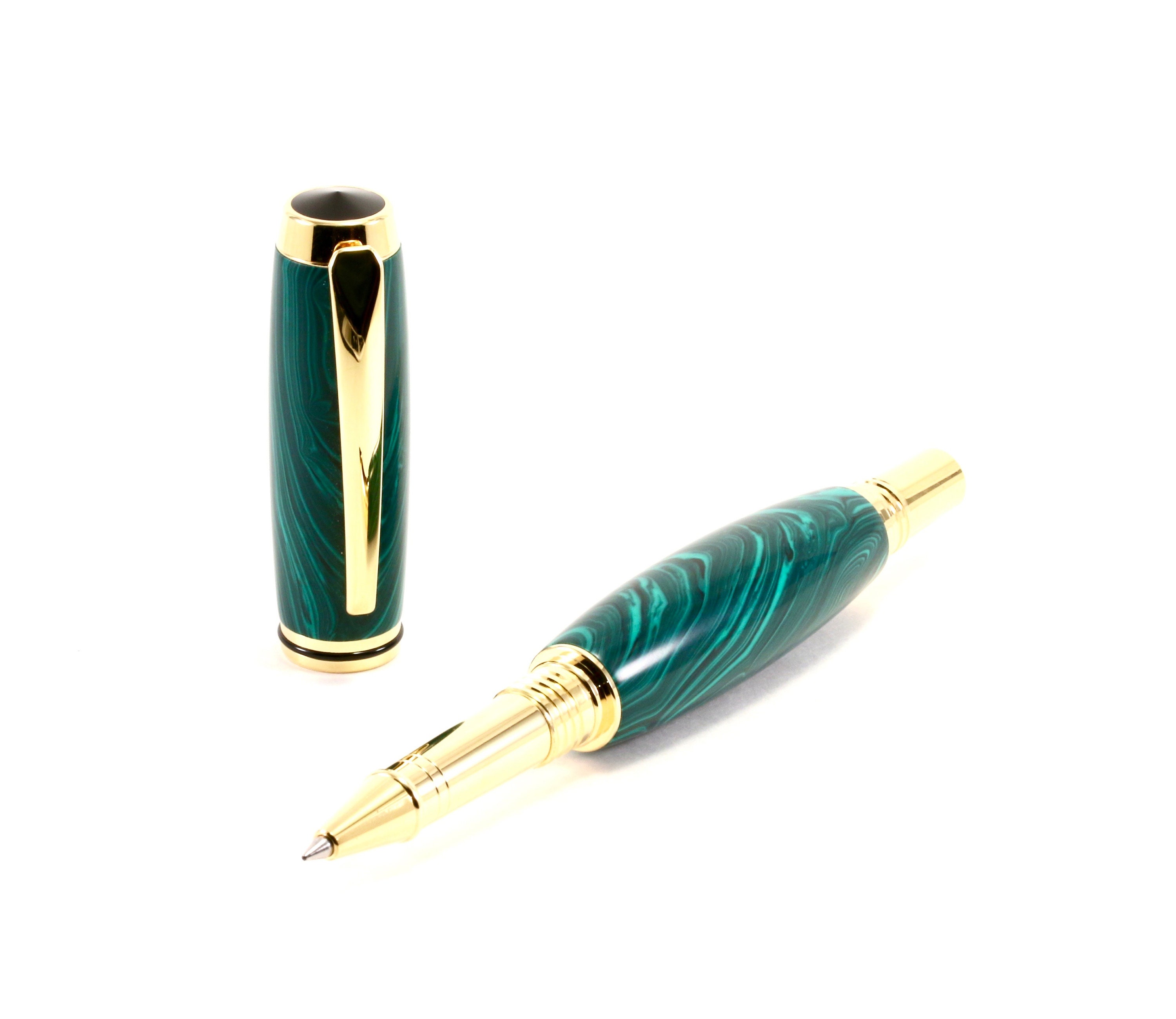 Green Gift Pen malachite Design Handcrafted | Etsy
