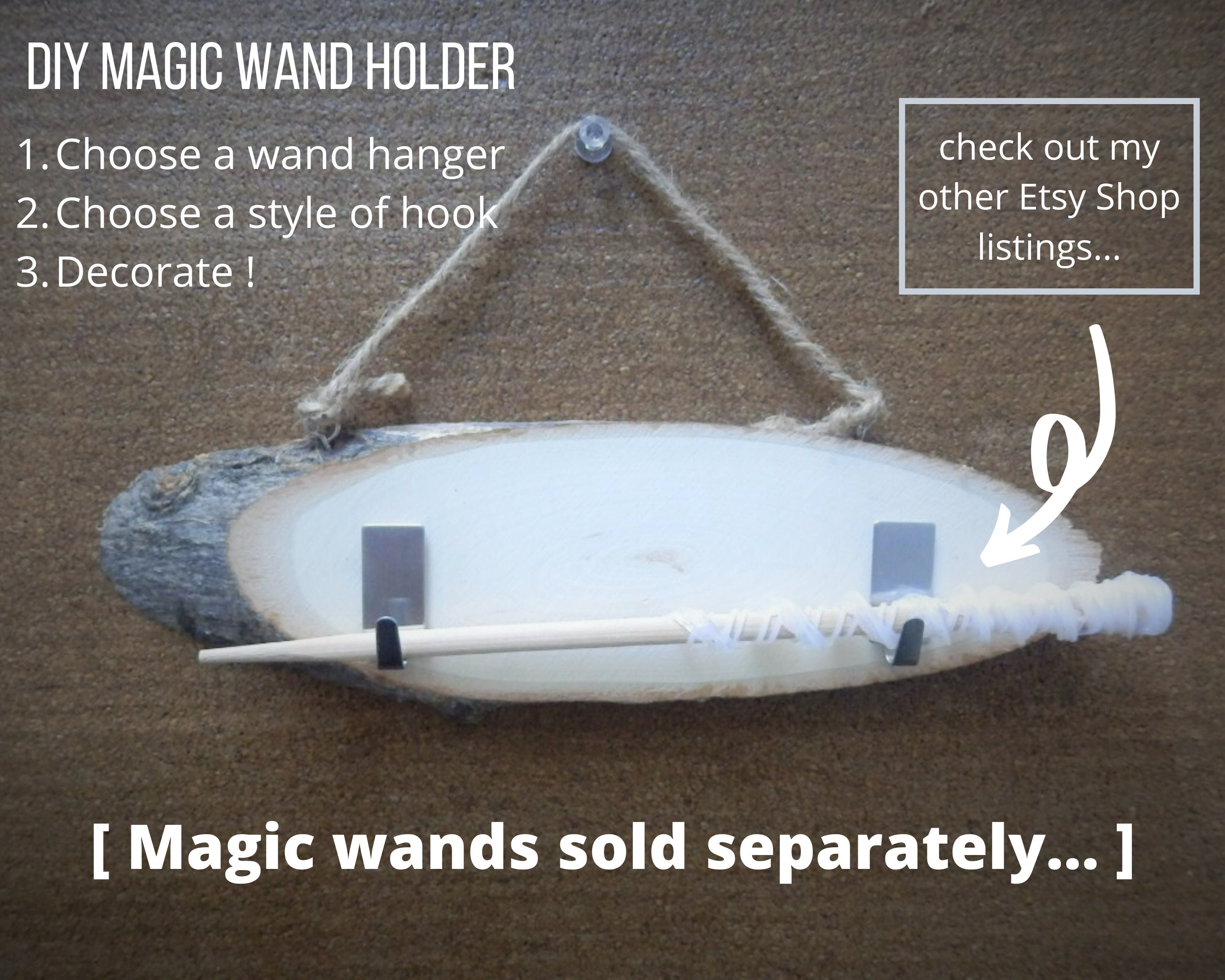 DIY Magic Wand Hanger / Holder / Decorate your own craft kit / | Etsy
