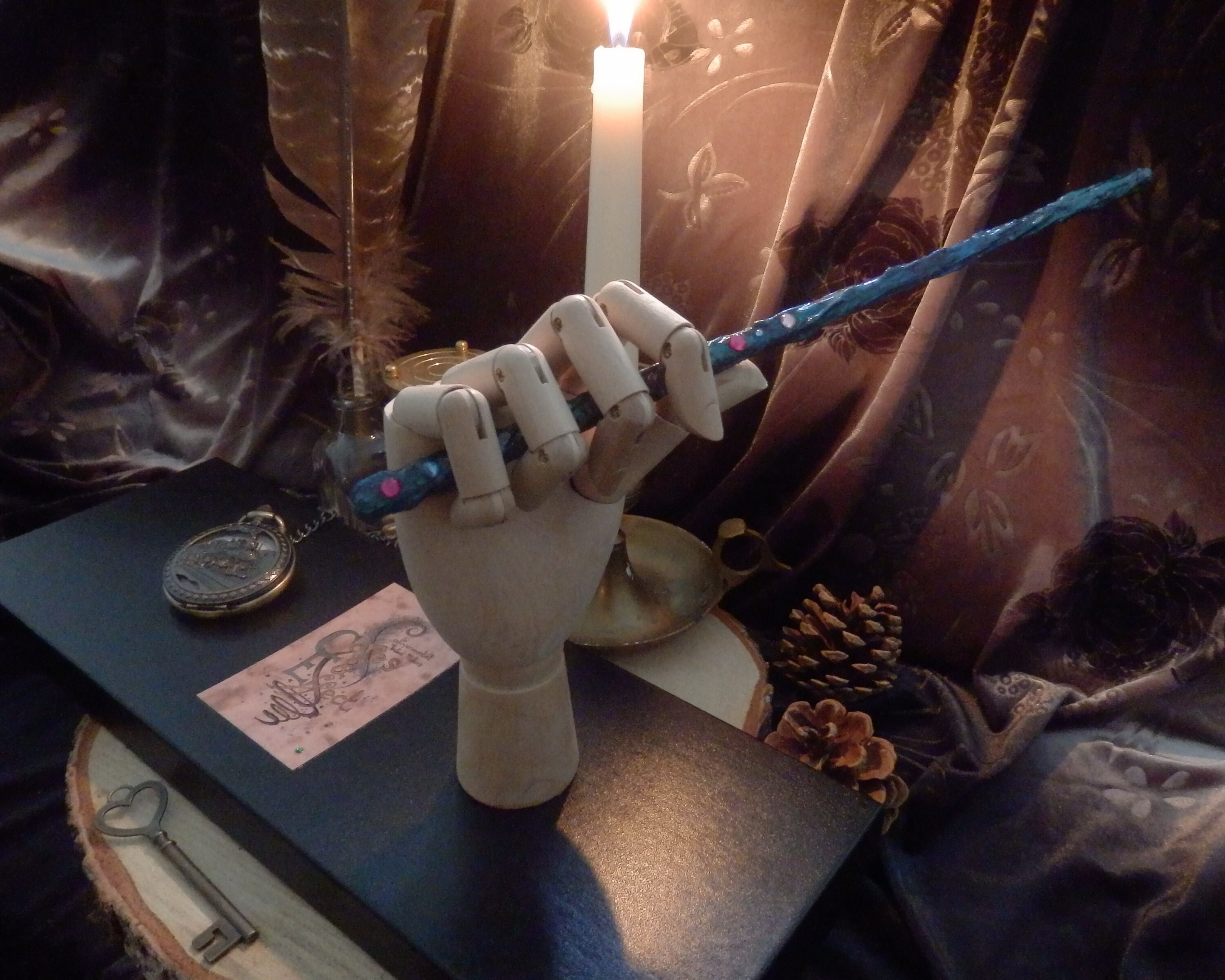 Green Handmade Magic Wand With Gems 10 Inch Sci Fi Fantasy - Etsy UK