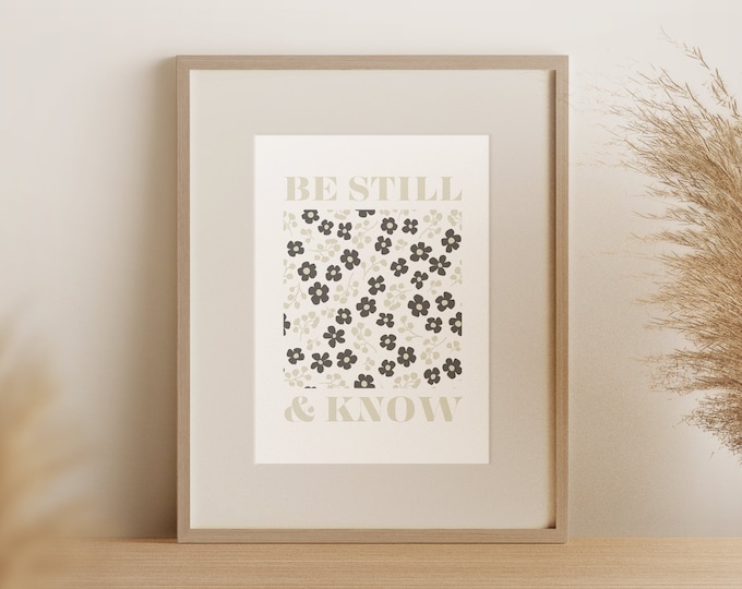 Abstract Scripture Christian Art Prints Psalm 46 Set of 3 PRINTED Be ...