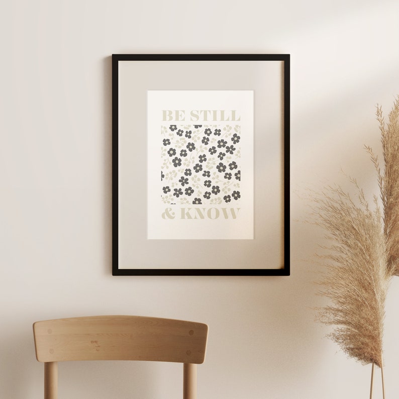 Be Still and Know, Psalm 46:10, Digital Download, Christian Printable ...