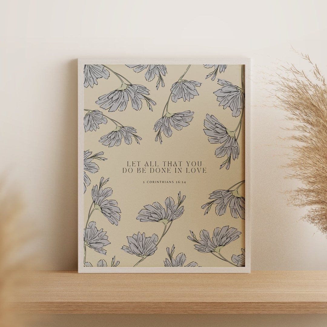Christian Art Print Let All That You Do Be Done in Love 1 Corinthians ...