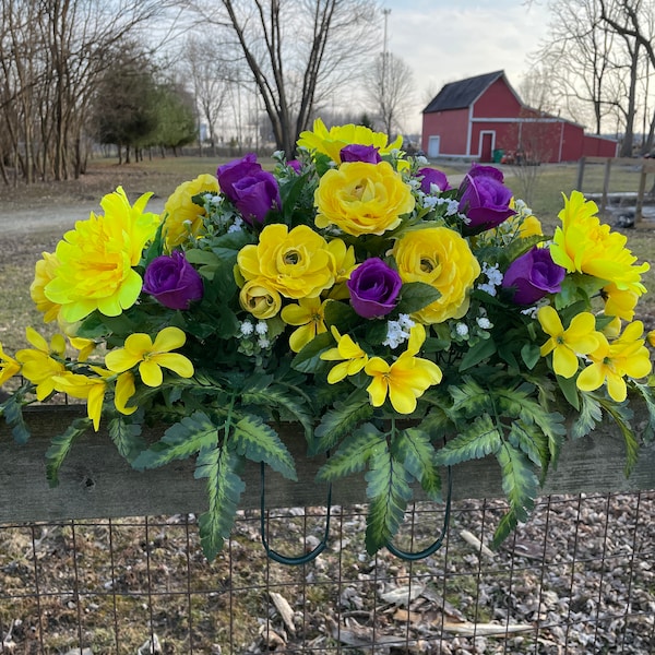 Saddle Flowers for Headstone Man - Etsy