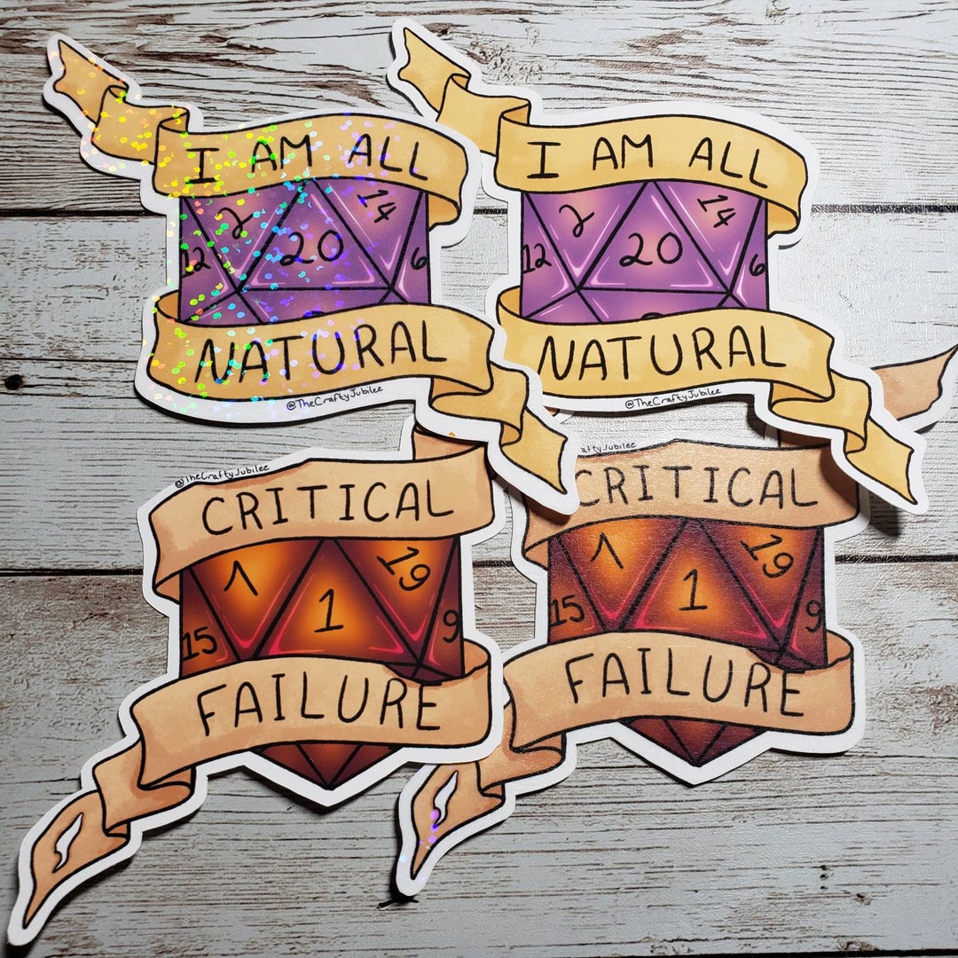 D20 Dice Sticker Die Cut Sticker Funny Dnd Meme Sticker Dungeons and ...