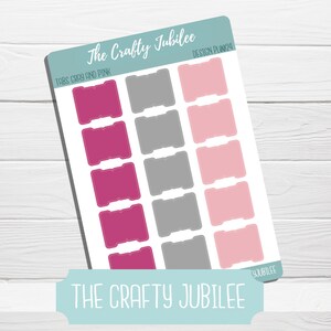 Tab Sticker Sheet - Create Your Own Tabs - Gray and Pink Tab Stickers ...