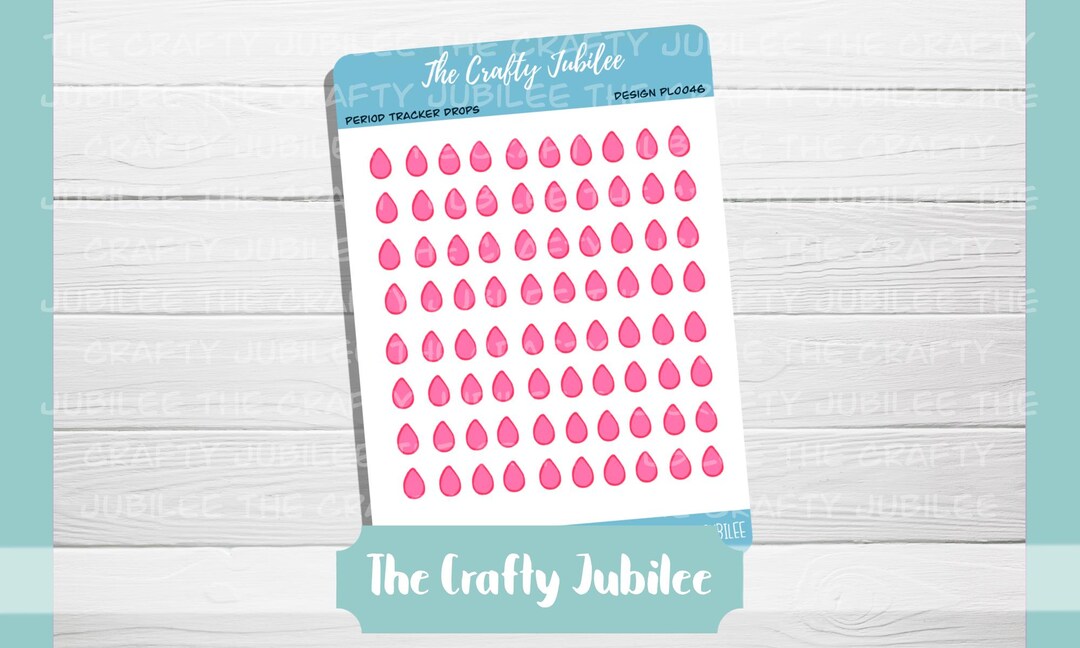 Pink Droplet Stickers - Period Tracker Stickers - Habit Tracking ...