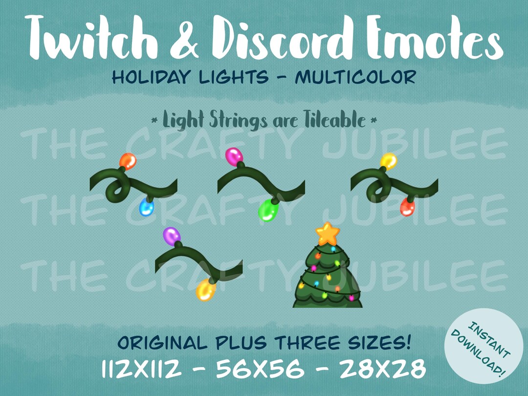 Holiday Lights and Tree Emotes - Multicolor - Discord - Twitch ...