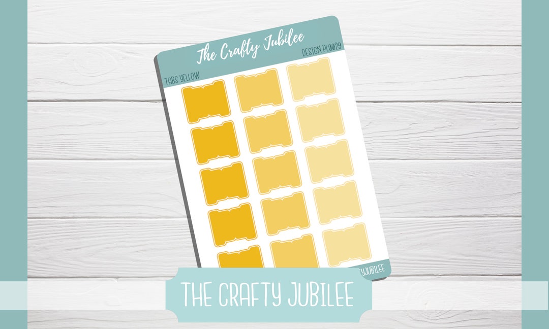 Tab Sticker Sheet Create Your Own Tabs Yellow Tab Stickers Bullet ...