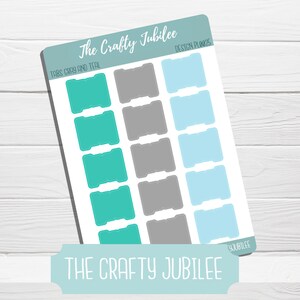 Tab Sticker Sheet - Create Your Own Tabs - Gray and Teal Tab Stickers ...