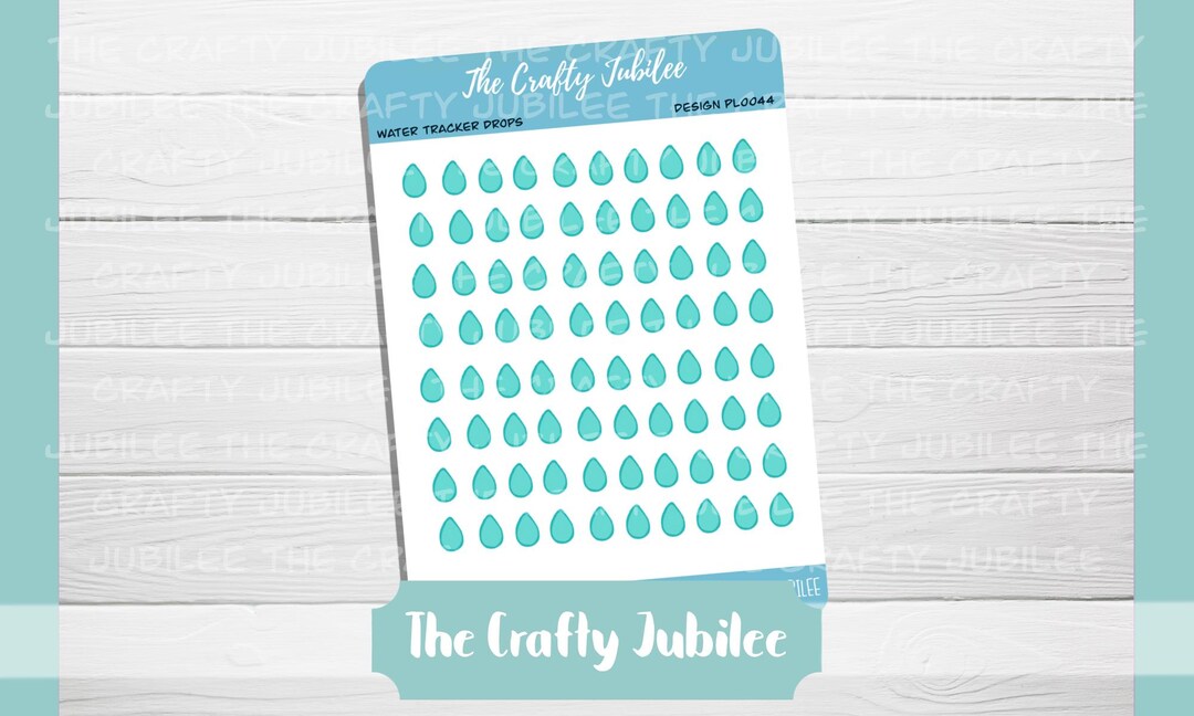 Water Droplet Stickers - Water Tracker Stickers - Habit Tracking ...