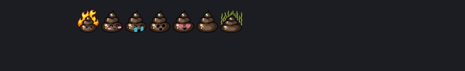 Poop Emote - 7 Poo Emotes - Discord - Twitch - Social Media - Emoji ...