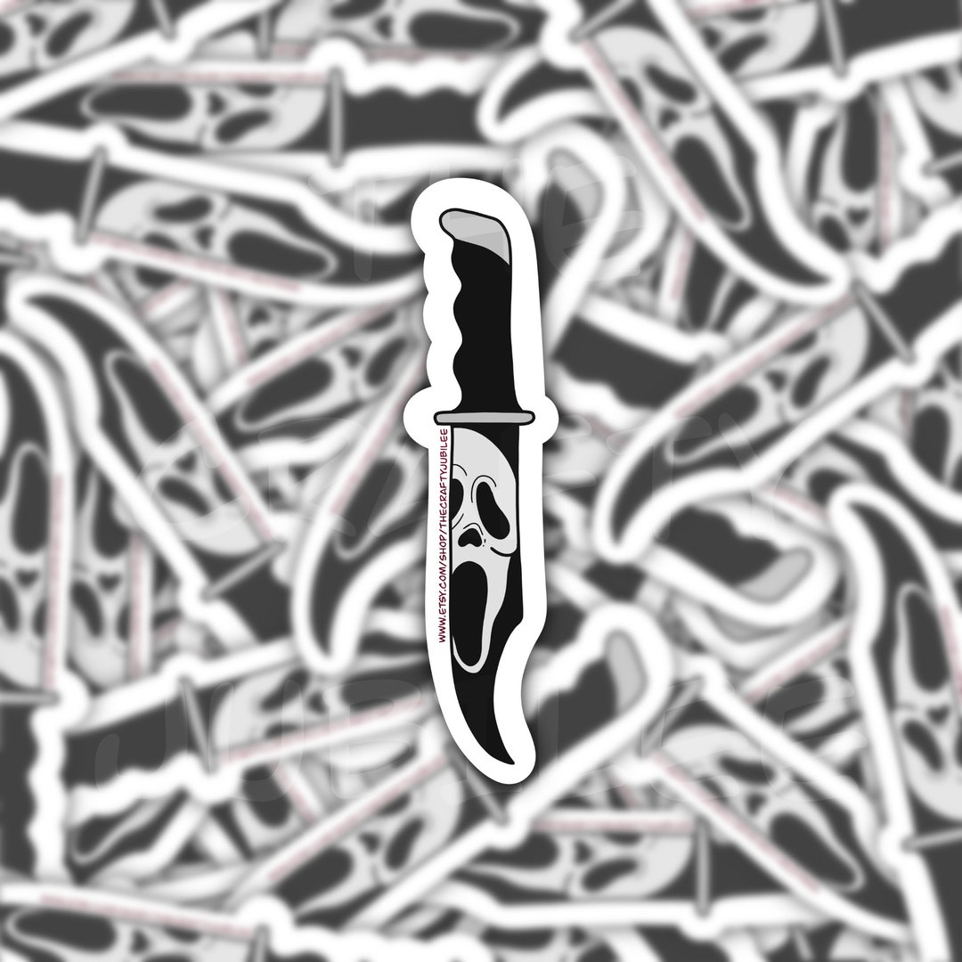 Ghost Killer Knife - Die Cut Sticker - Horror Fan Sticker - Halloween ...