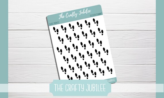 Shoe Print Sticker Sheet Walking Foot Prints Bullet - Etsy