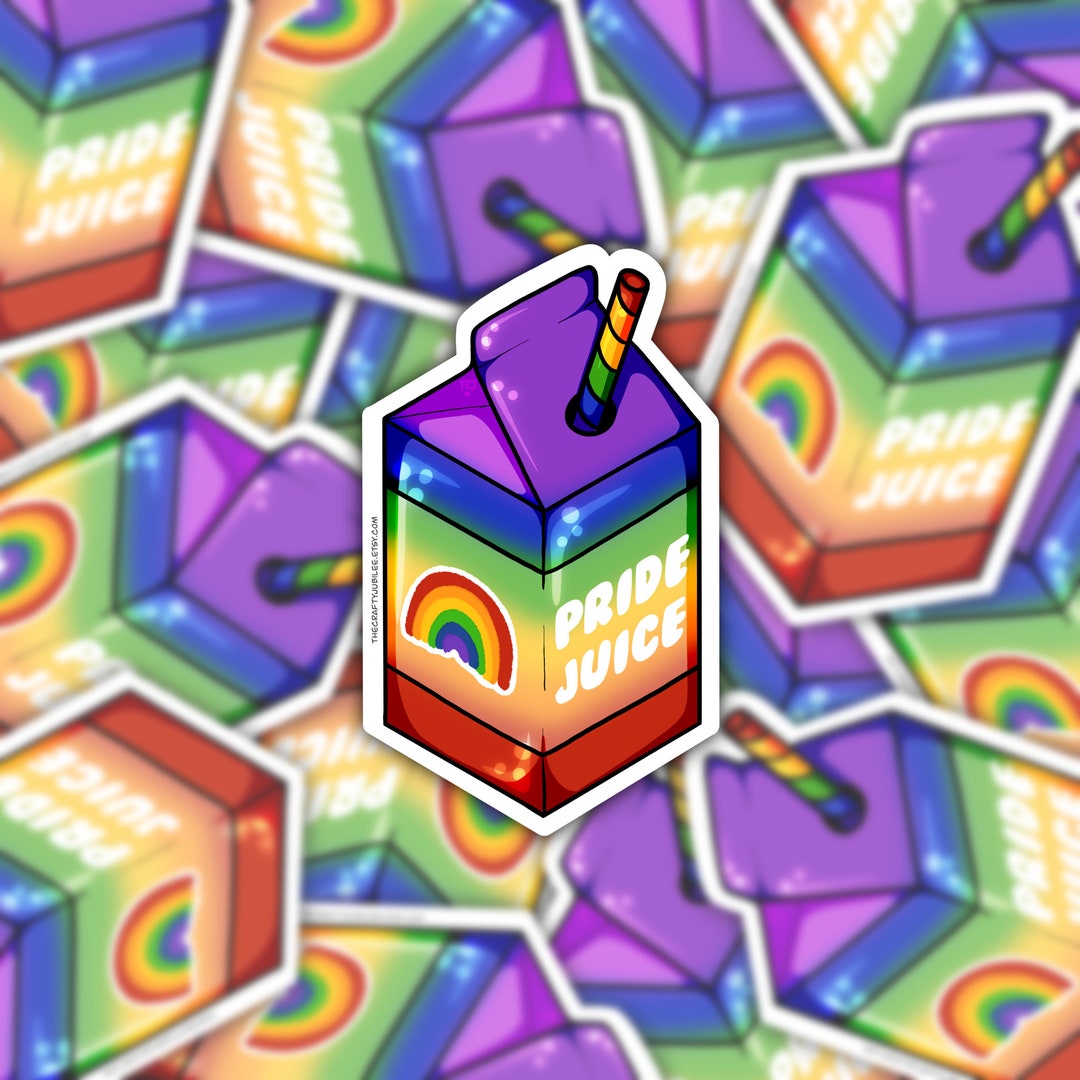 Pride Juice Die Cut Sticker - 12 Pride Color Variations - LGBTQIA+ ...