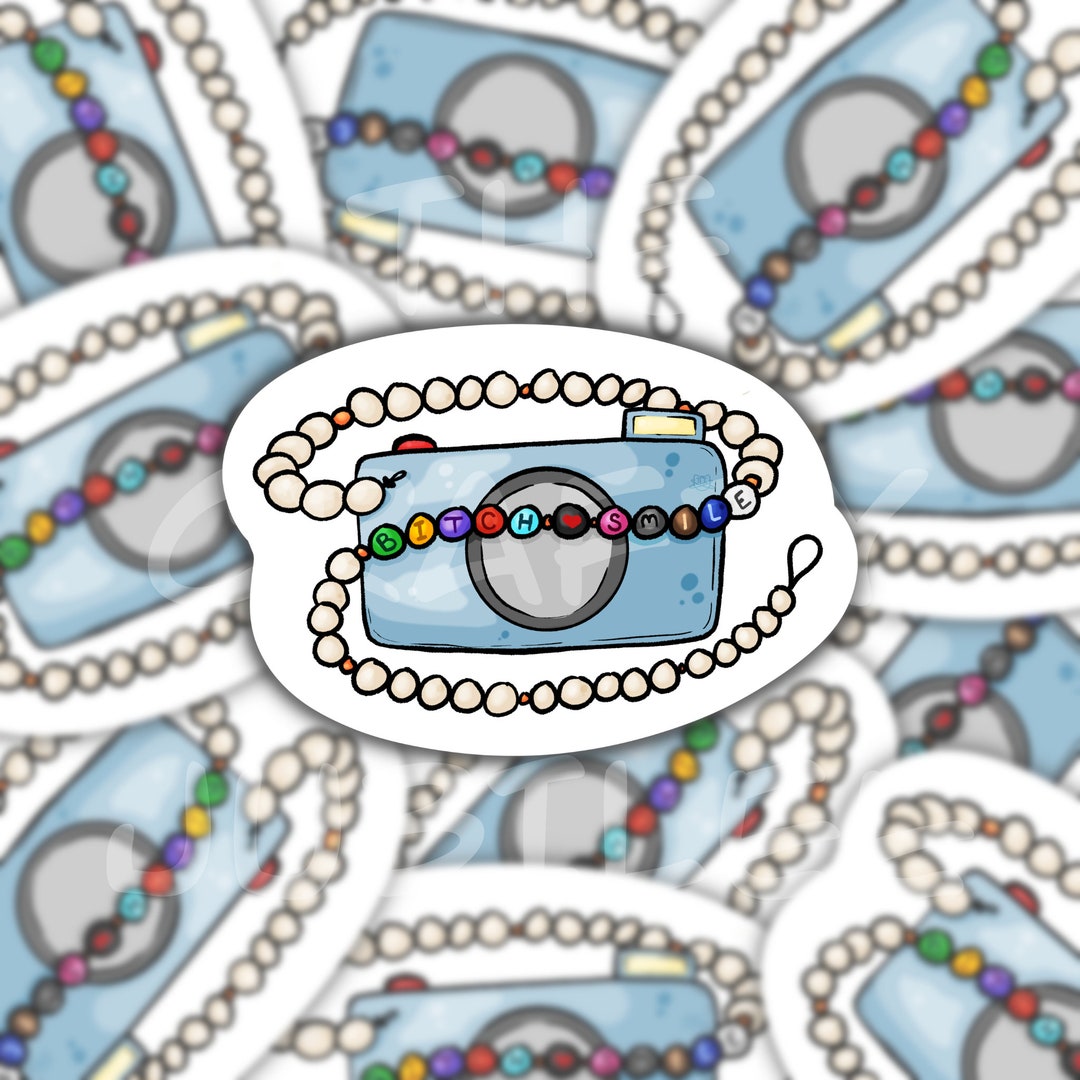 Bitch Smile Camera - Die Cut Sticker - Swifty - Friendship Bracelet ...