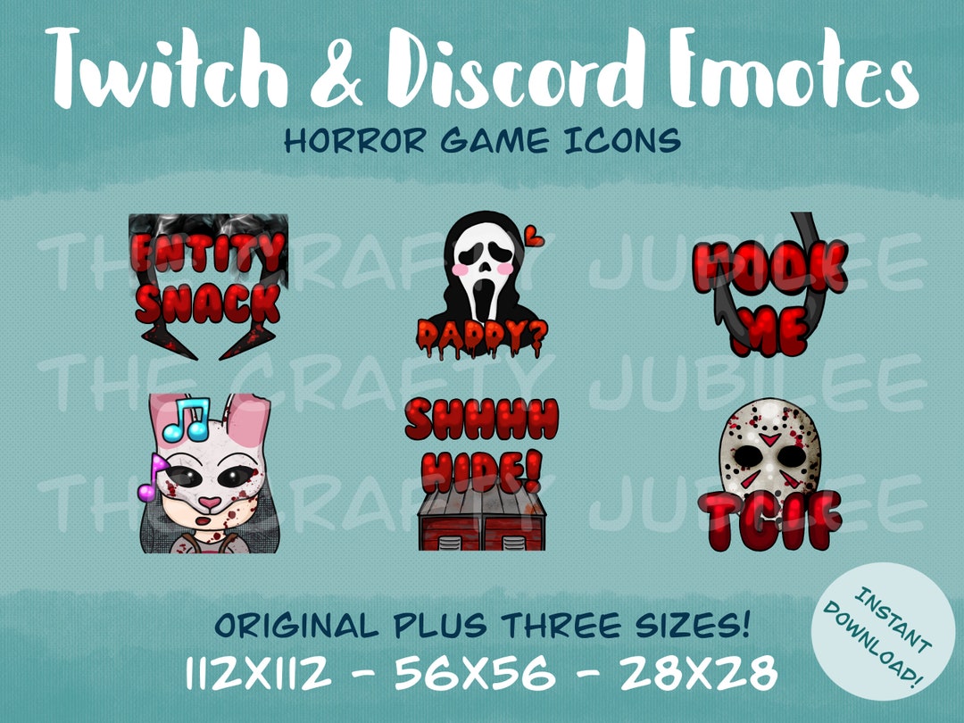 Horror Game Icon Emote Set - DBD Emote - Dead by Daylight - Discord ...