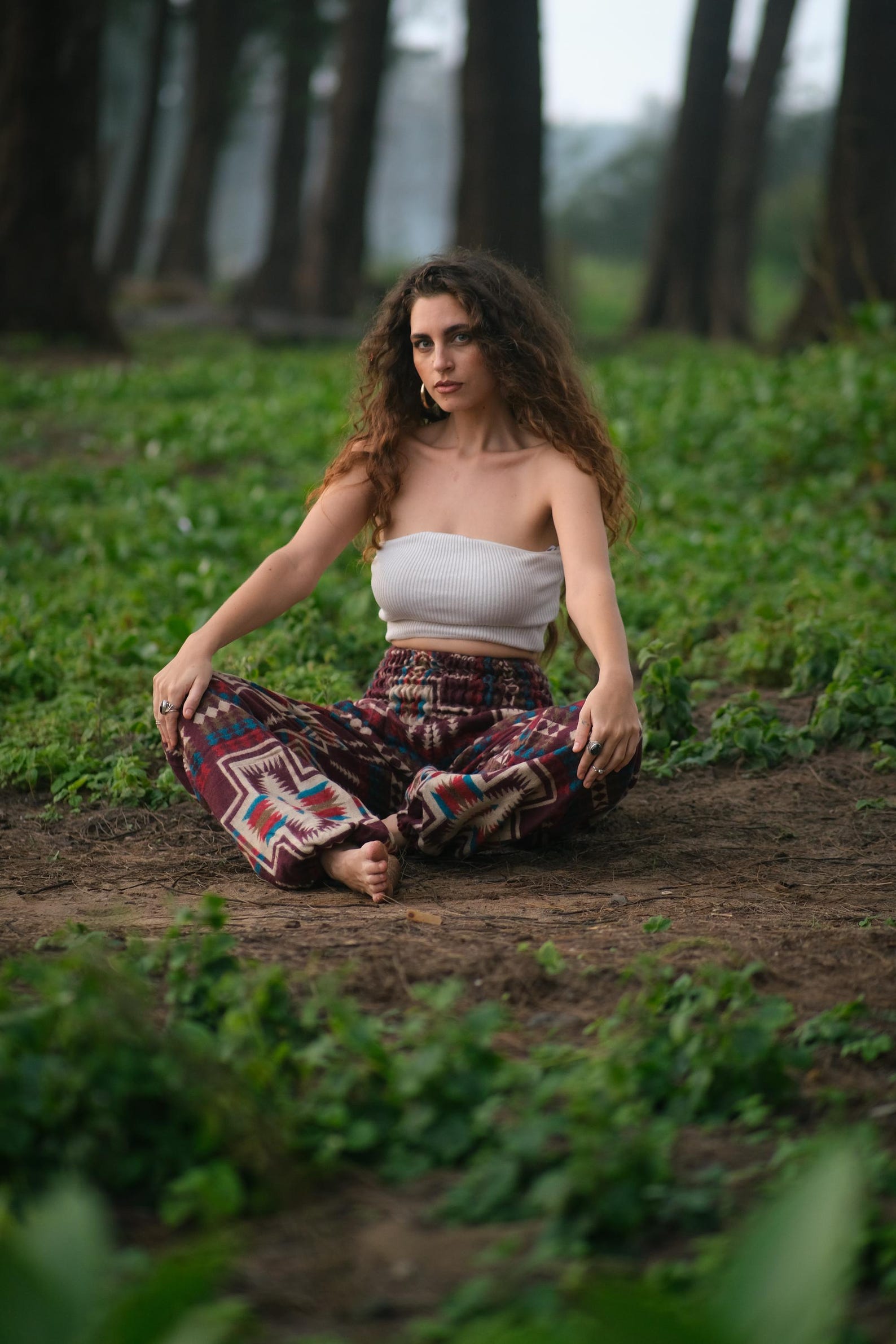 Maroon Aztec Harem Pants: Boho Fleece Blanket Trousers - Etsy