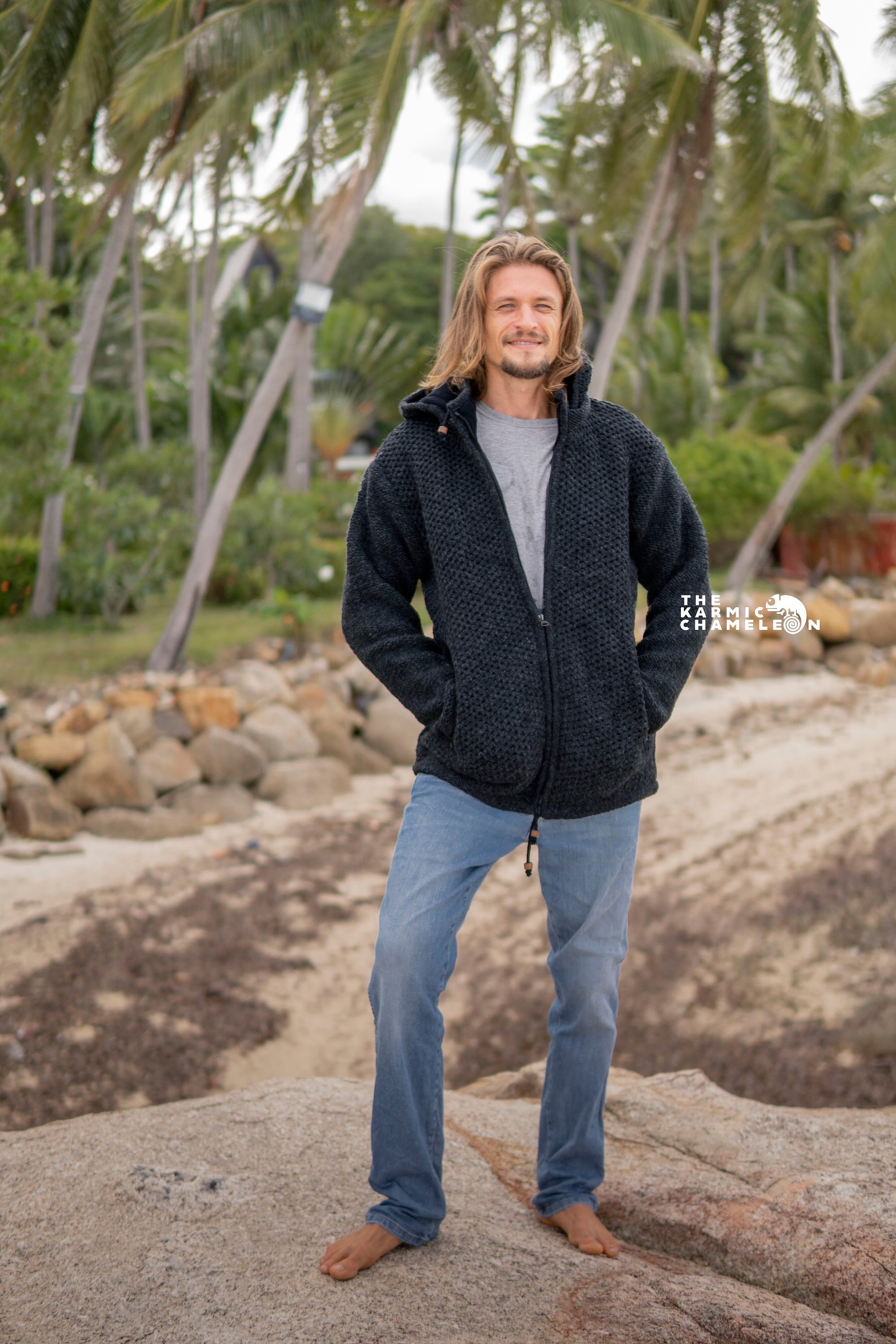 Charcoal Grey Warm Wool Jacket Thick Winter Fleece Lined | Etsy