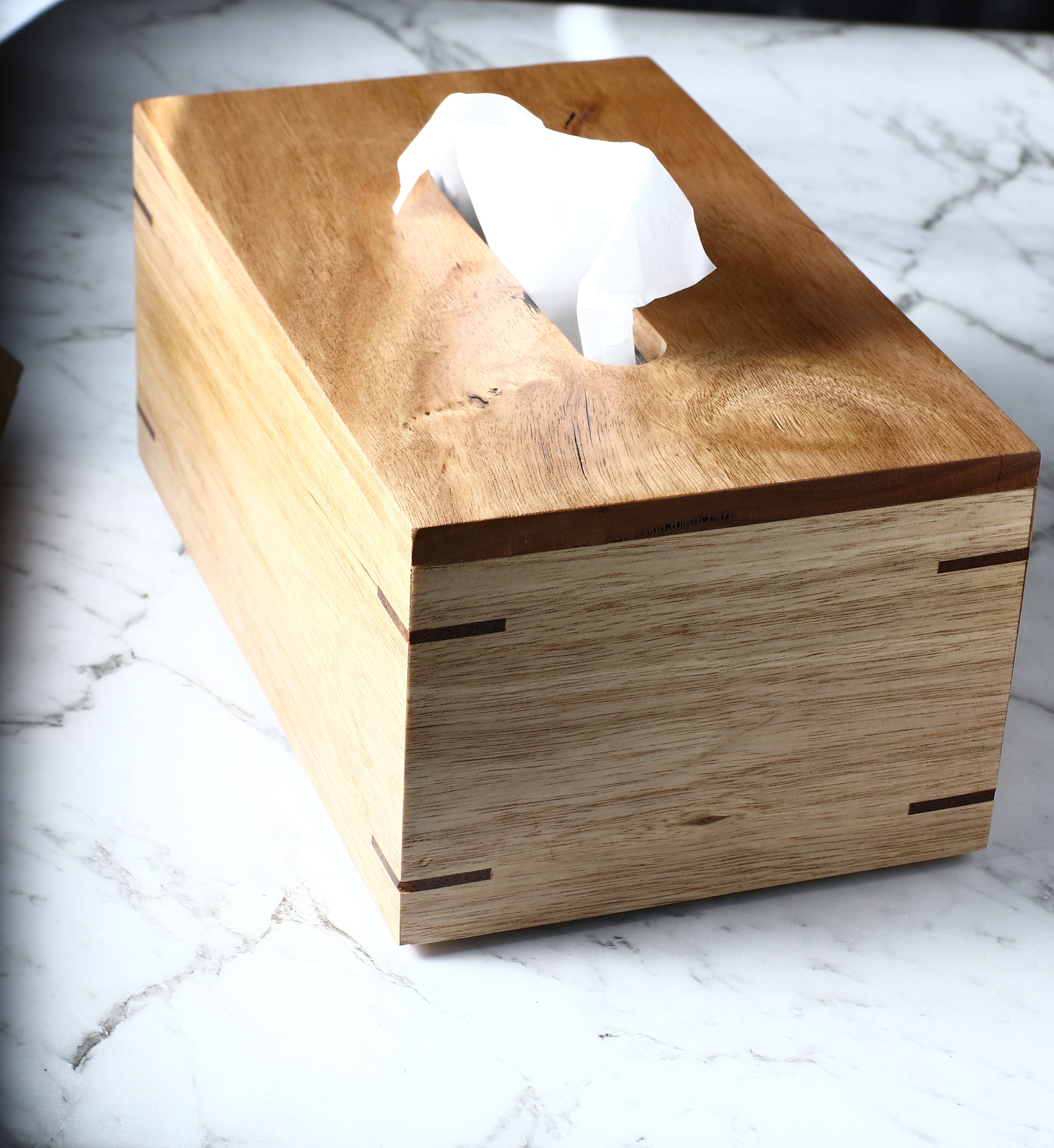 Tissue Wooden Box/cover Handmade From Solid Australian Chestnut Top ...