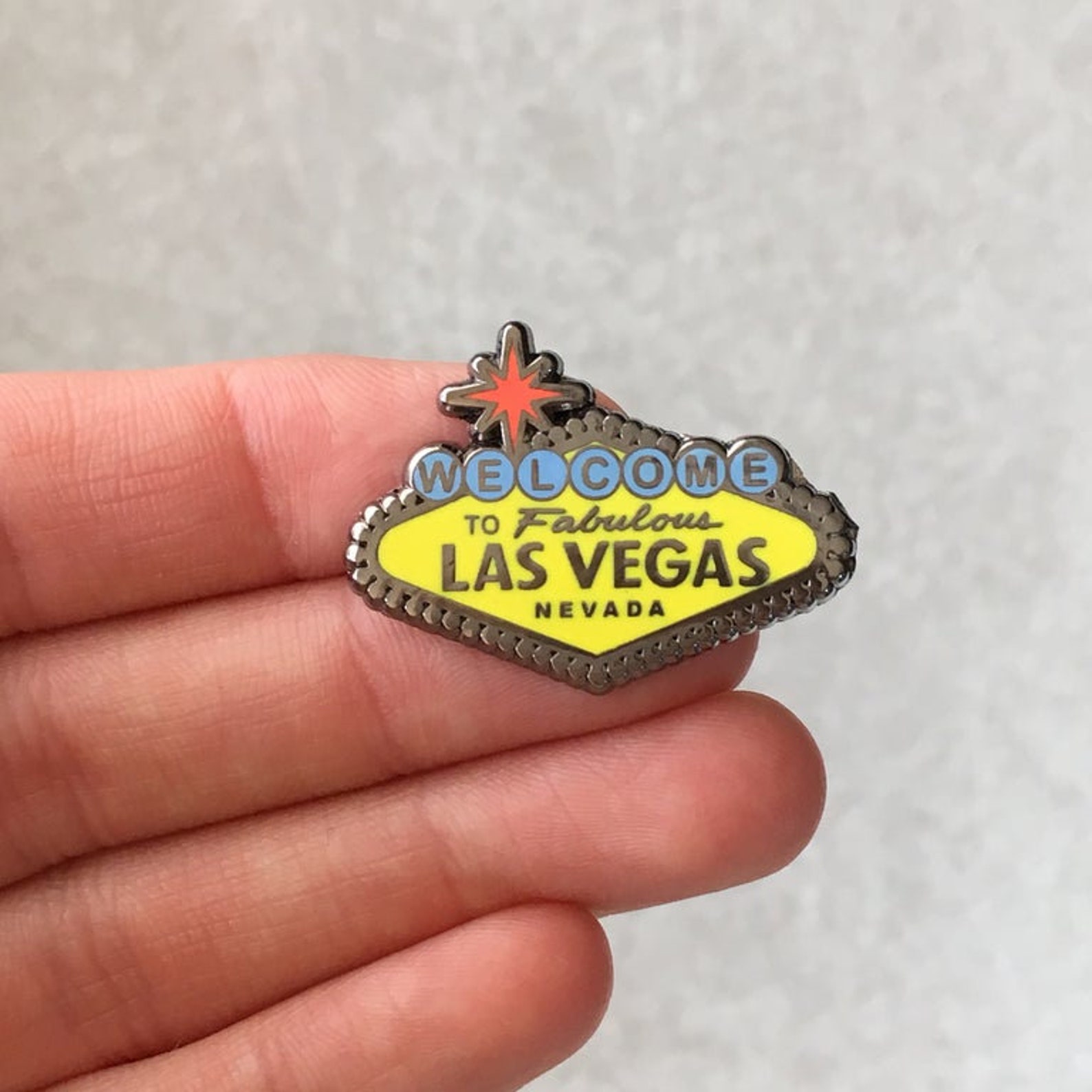 Welcome to Fabulous Las Vegas Sign Pin | Etsy