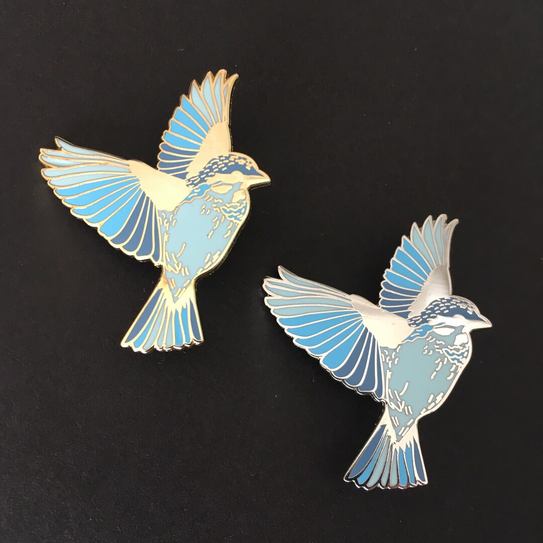 Bluebird Enamel Pin - Etsy