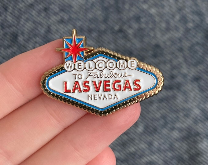 Welcome to Fabulous Las Vegas Sign Pin - Etsy