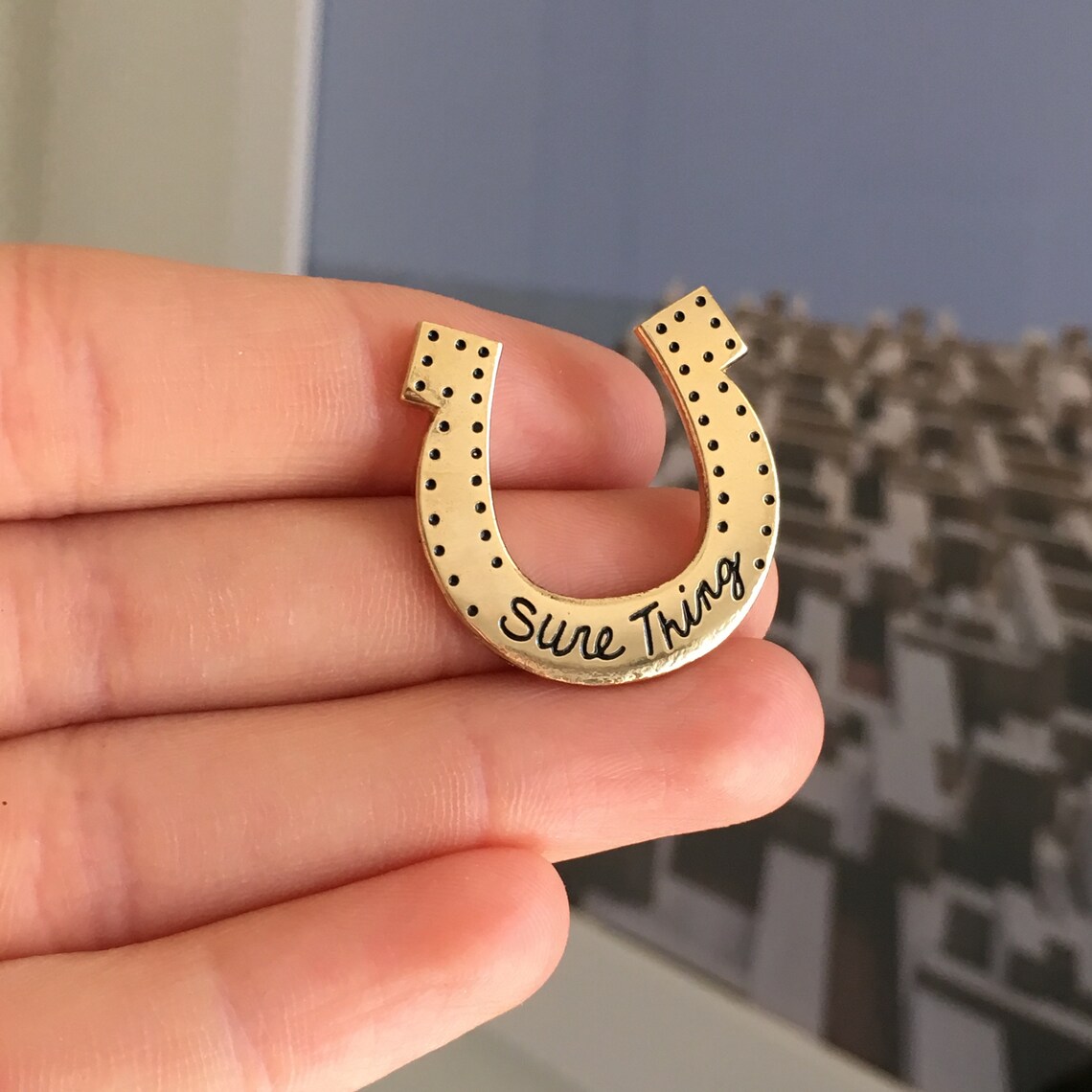 Sure Thing Lucky Horseshoe Pin - Etsy