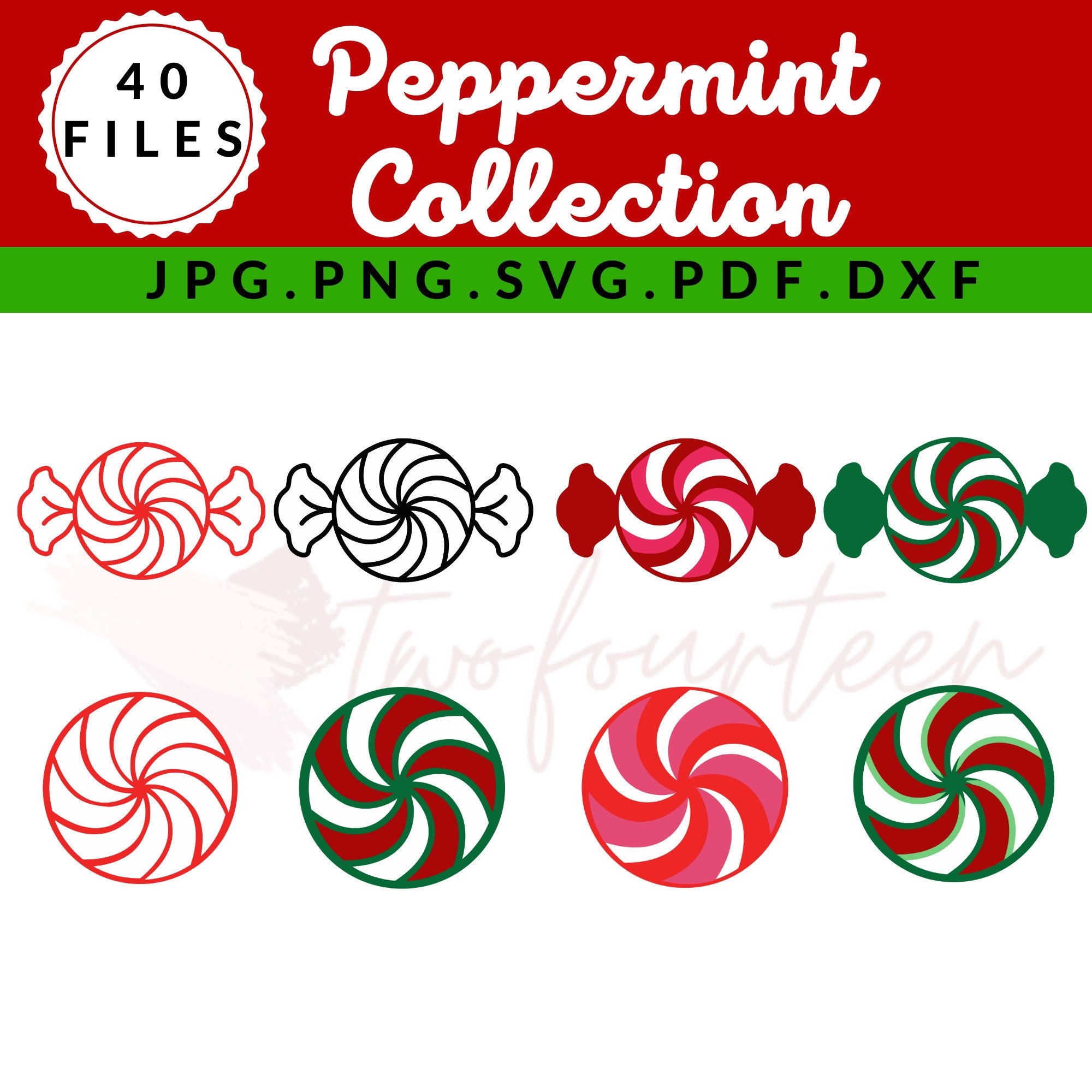 Peppermint Collection of Image Files - PNG, SVG, and More - Etsy
