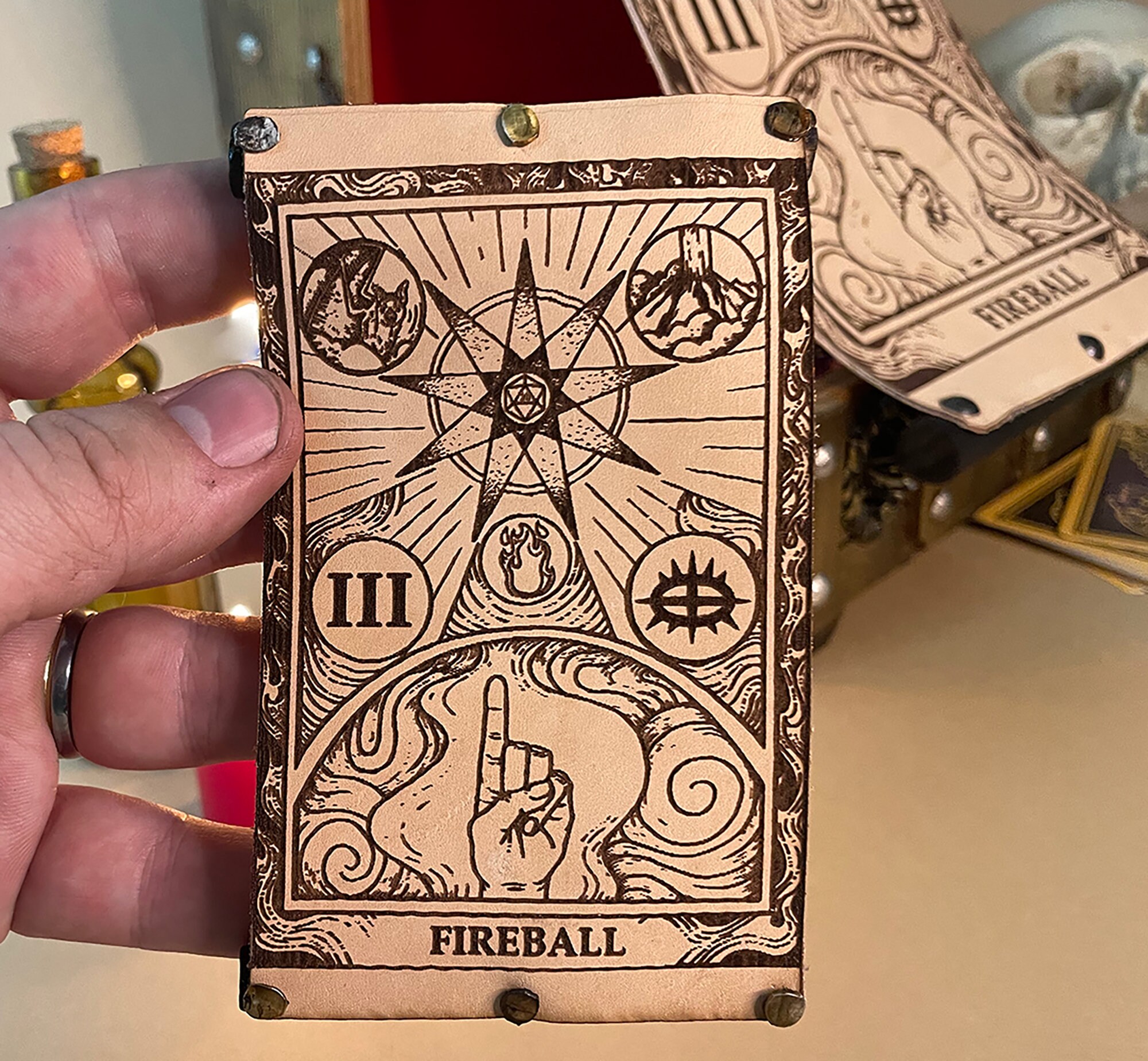 Fireball Spell Scroll Ren Faire Leather Spell Scroll D&D - Etsy