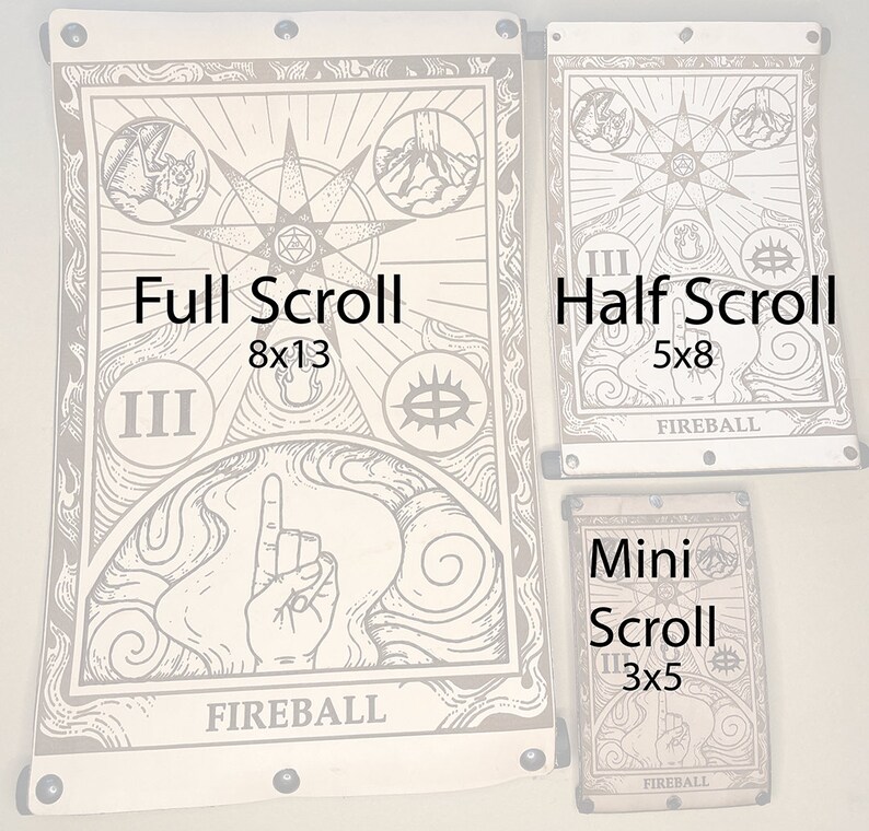 Fireball Spell Scroll Ren Faire Leather Spell Scroll D&D - Etsy