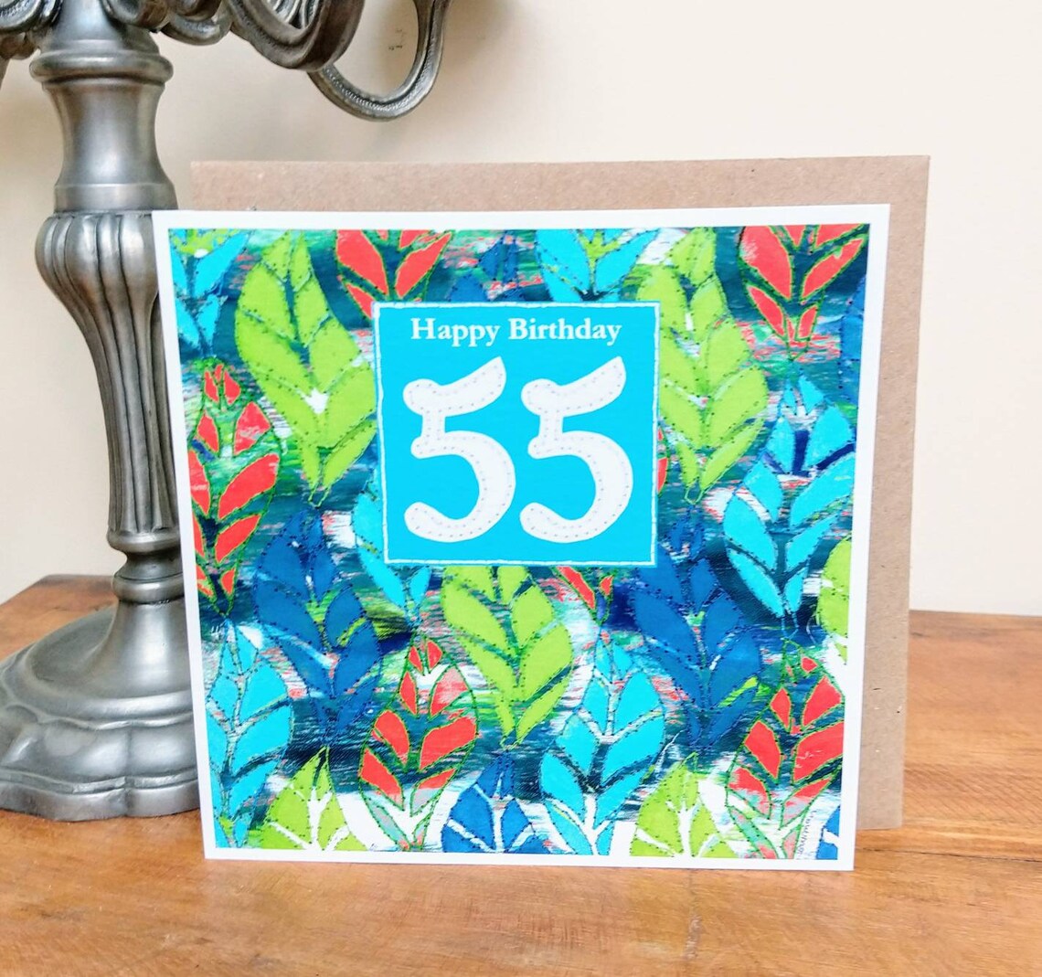 55th Birthday Card Mens age 55 birthday card Womens age 55 | Etsy