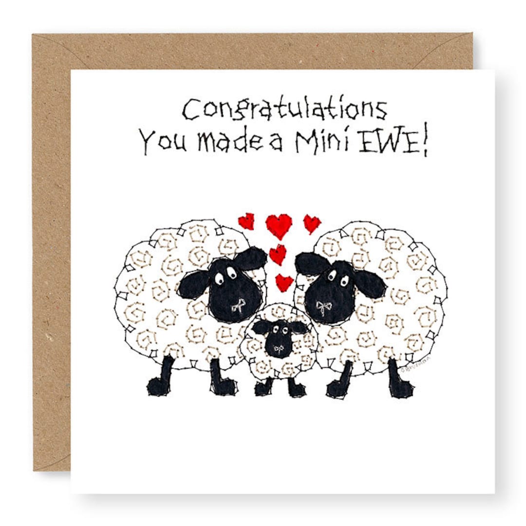 New Baby Card, Congratulations, You Made a Mini EWE!, Baby ...