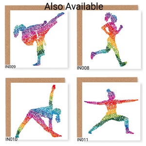 Running Greeting Card, Running Birthday Card, Female Running Card ...