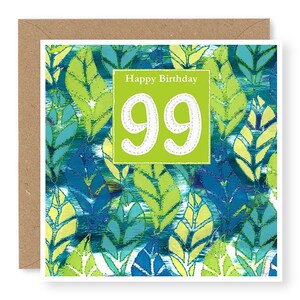 99th Birthday Card, Men’s Age 99 Birthday Card, Women’s Age 99 Birthday ...