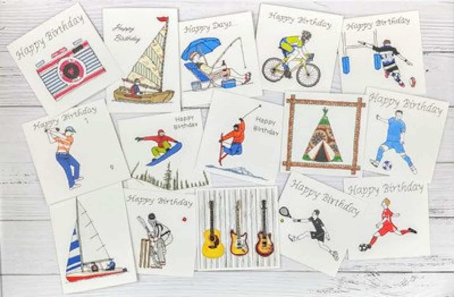 Snowboarding Greeting Card, Snowboarder Birthday Card, Snowboard Card ...