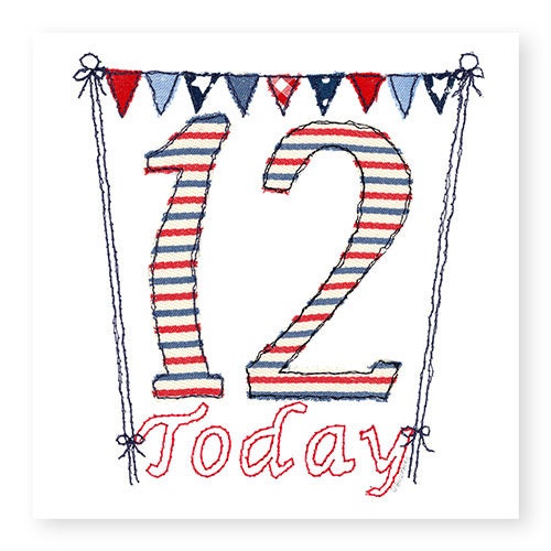 Age 12 Birthday Card 12th Birthday Card for Boys Printed - Etsy