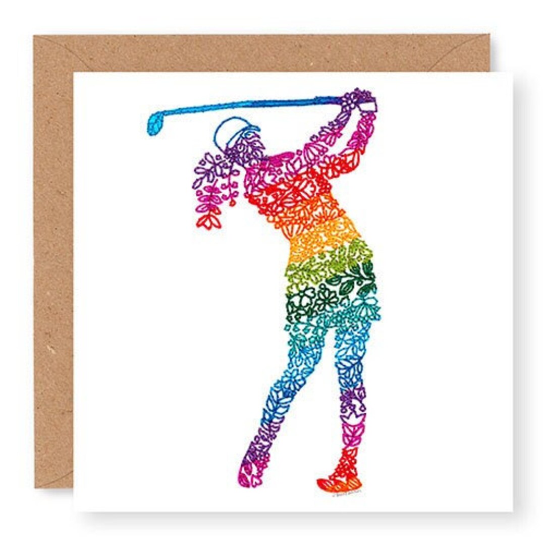 Golf Birthday Card Women's Golf Card Golf Card Ladies - Etsy