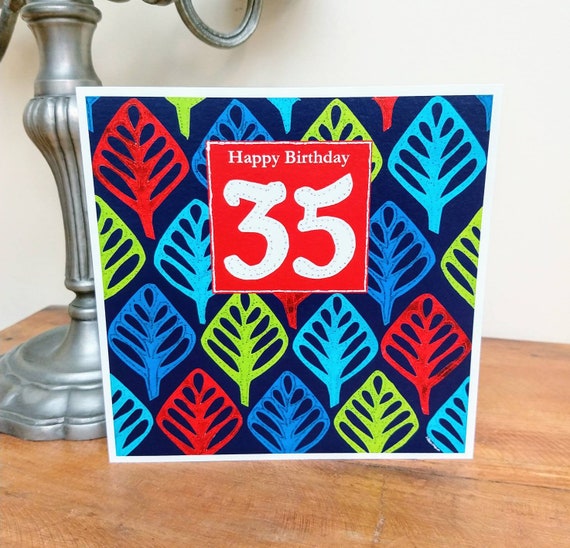35th Birthday Card Mens age 35 birthday card Womens age 35 | Etsy