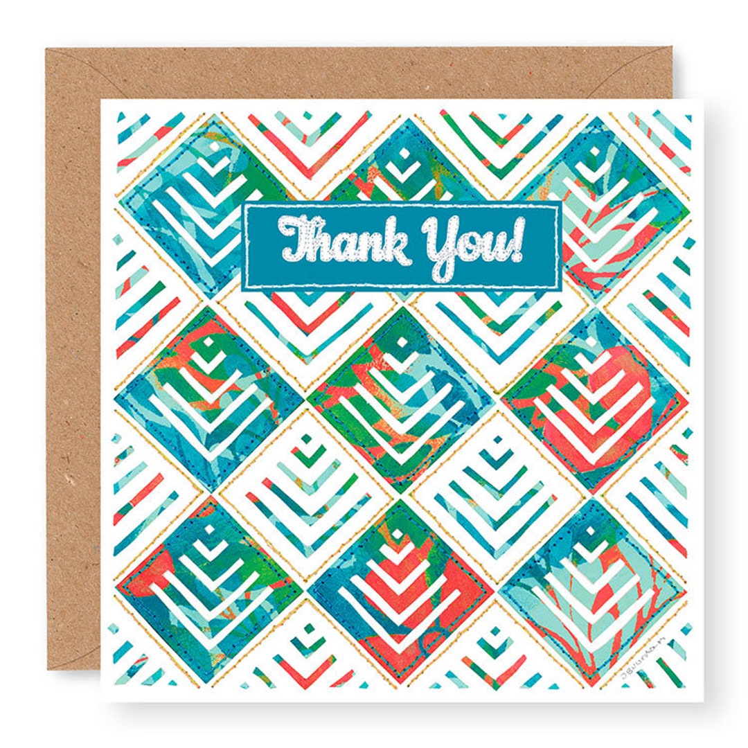 Thank You Card, Appreciation Card, Printed From Original Free Motion ...