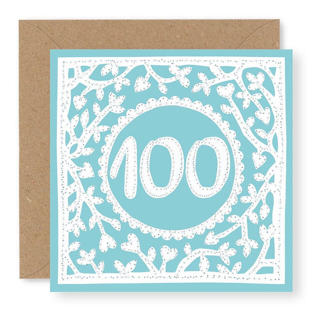 100th Birthday Card, Women's Age 100 Birthday Card, Men's Age 100 ...